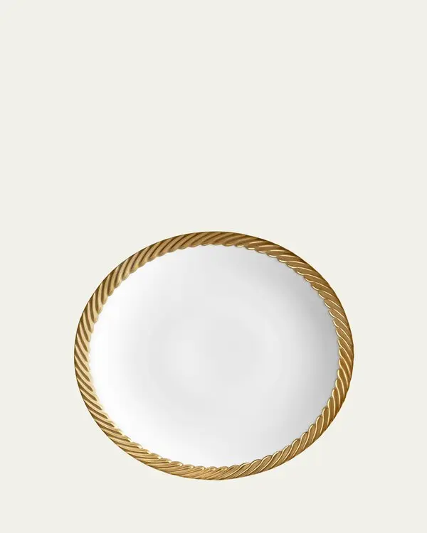 L'Objet Corde Salad/dessert Plate - White/gold
