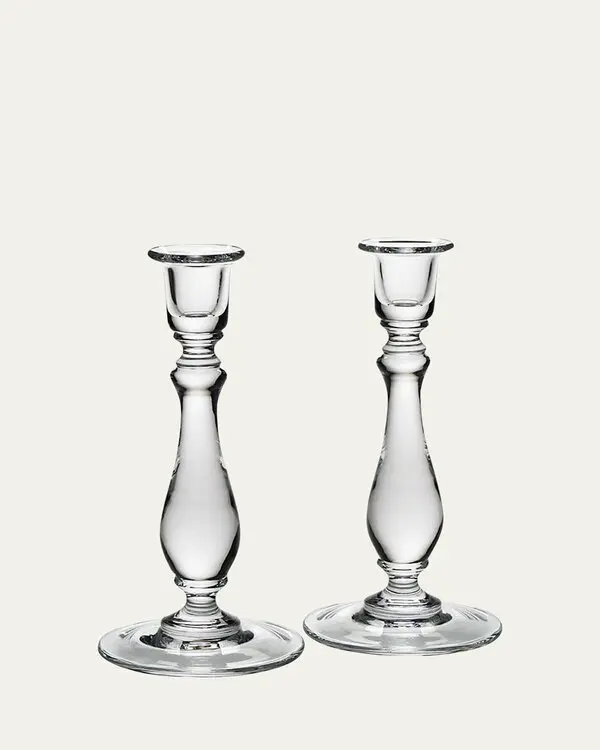 WILLIAM YEOWARD CRYSTAL Meryl Candlesticks, Set Of 2