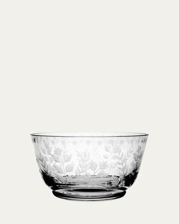 WILLIAM YEOWARD CRYSTAL Fern Berry Bowl - Clear