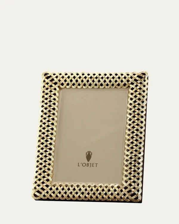 L'Objet Gold Braid 5" X 7" Picture Frame - One-color
