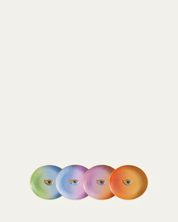 L'Objet Lito Canape Assorted Plates, Set Of 4