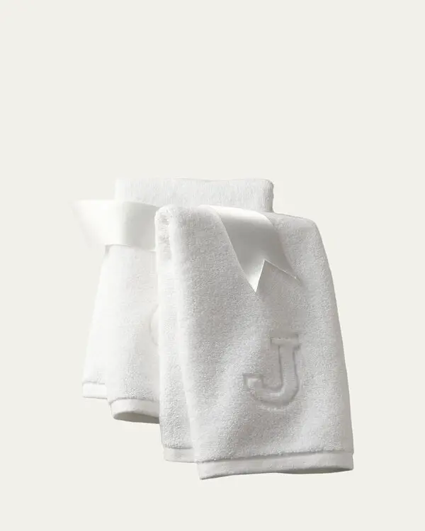 MATOUK Auberge Monogrammed Fingertip Towel - White
