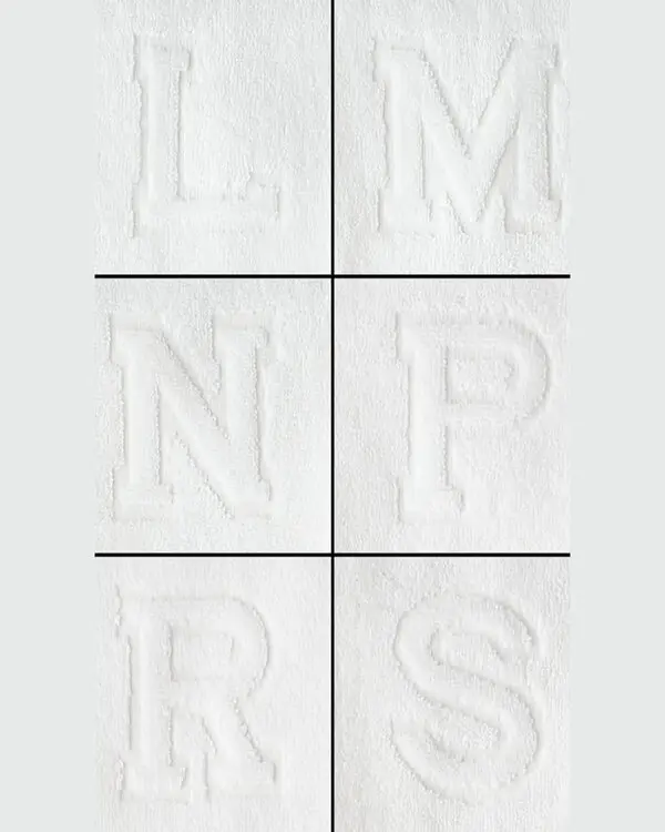MATOUK Auberge Monogrammed Fingertip Towel - White