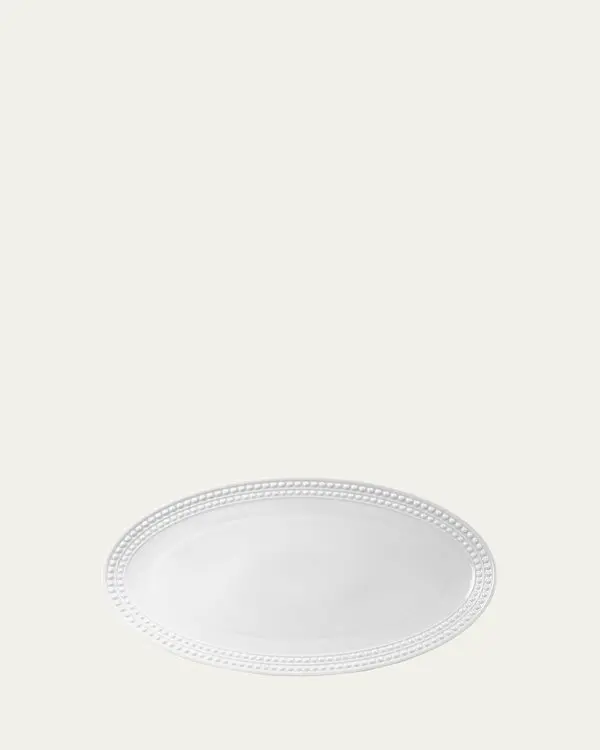L'Objet Perlee Oval Platter - White