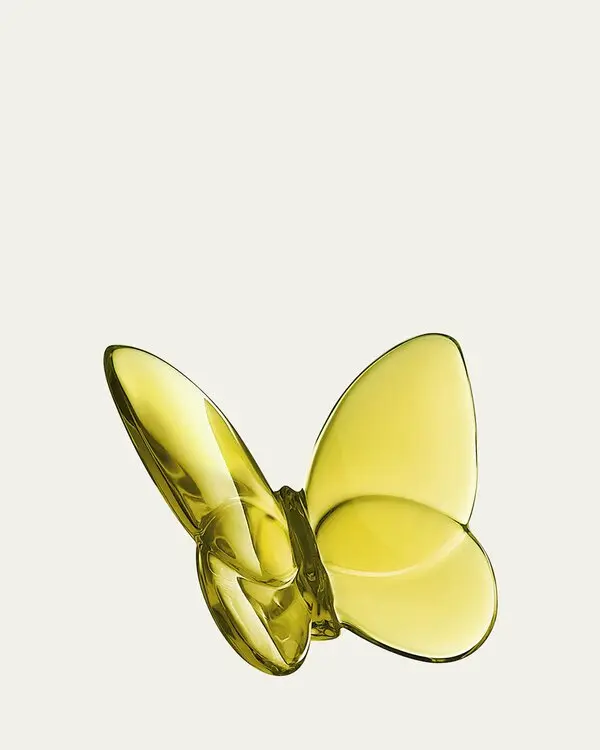 THE MARTHA, BY BACCARAT 2.5" Lucky Crystal Amber Butterfly - One-color