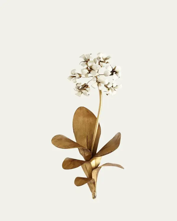 TOMMY MITCHELL Original Gilded Primula Study On Linen - Gold