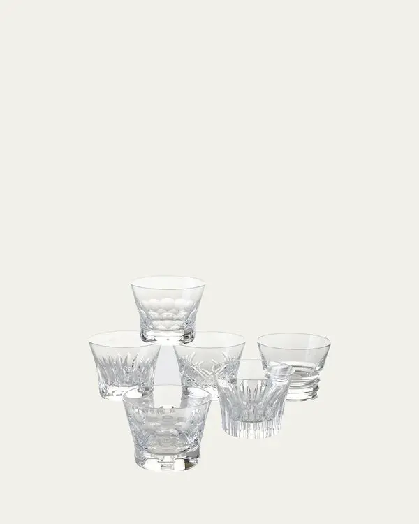 THE MARTHA, BY BACCARAT Everyday Assorted Old Fashion Tumblers, Set Of 6