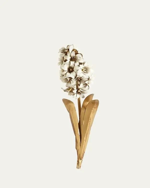 TOMMY MITCHELL Original Gilded Hyacinth Study On Linen - Gold