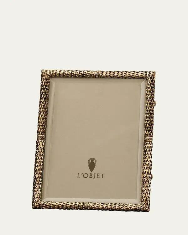 L'Objet Scales 24k Gold-plated Picture Frame, 4" X 6 - Multi