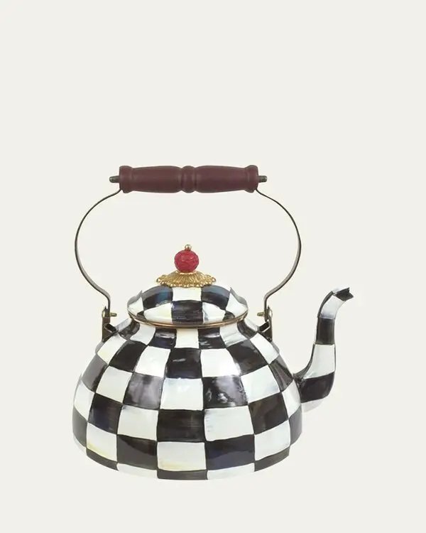 MACKENZIE-CHILDS Courtly Check Two-quart Tea Kettle