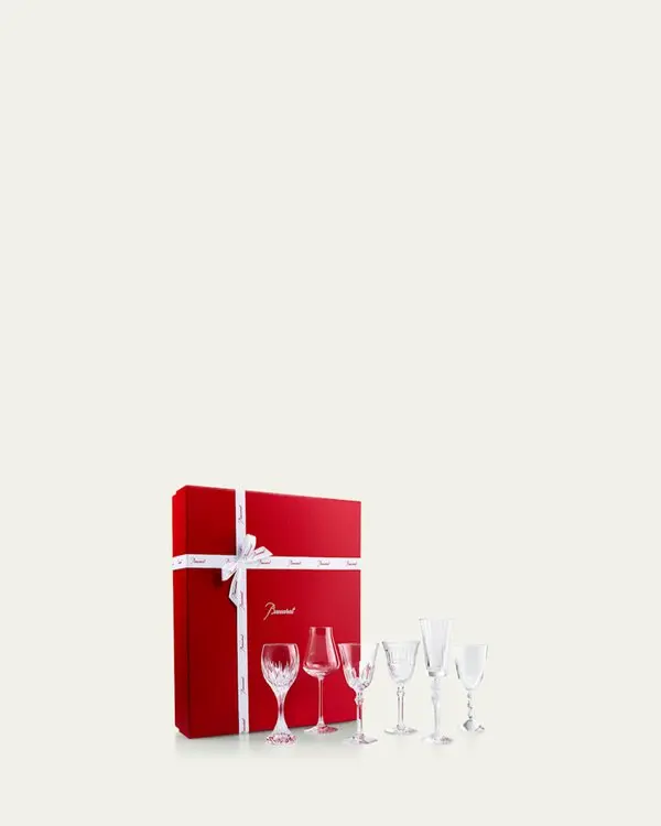 THE MARTHA, BY BACCARAT Box Of Assorted Wine Glasses, Set Of 6