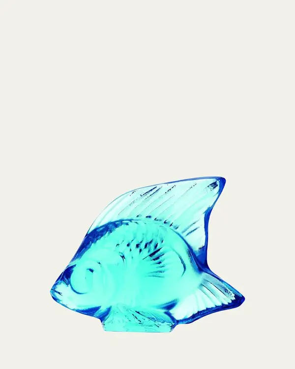 Lalique Fish - Pale Blue