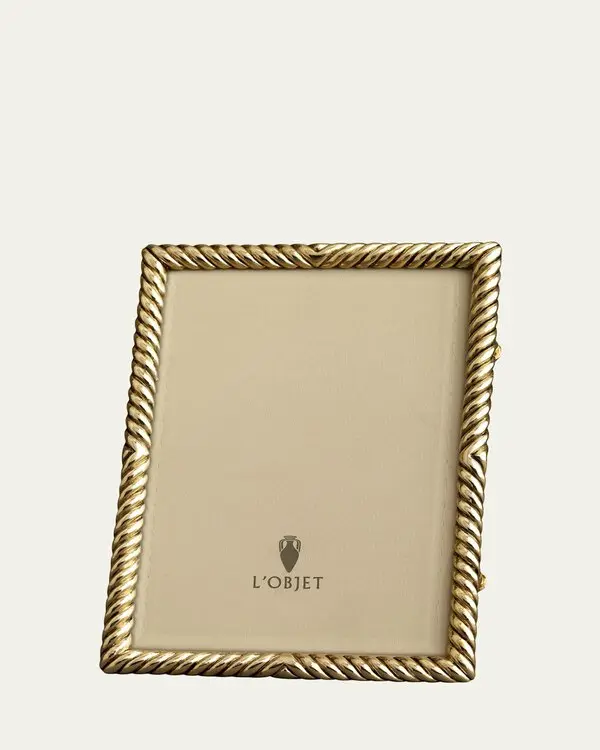 L'Objet Deco Twist 24k Gold Picture Frame, 8" X 10