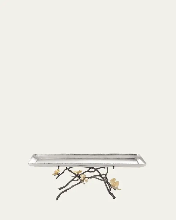 Michael Aram Butterfly Ginkgo Footed Centerpiece Tray - One-color
