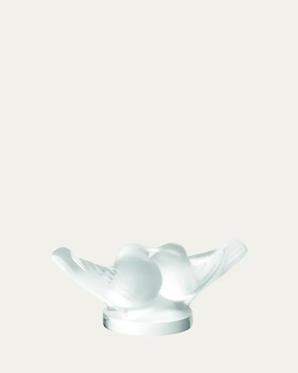 Lalique Crystal Doves Figurine