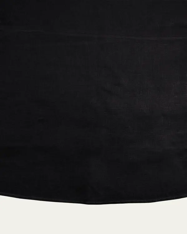 SFERRA Festival Round Tablecloth, 90"dia - Black