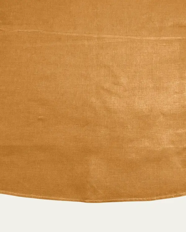 SFERRA Festival Round Tablecloth, 90"dia - Curry