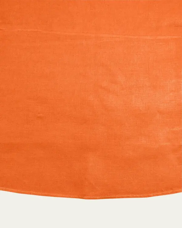 SFERRA Festival Round Tablecloth, 90"dia - Tangerine