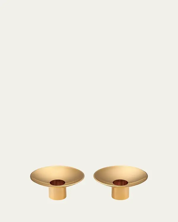 Aerin Evelina Candleholders, Set Of 2 - Gold