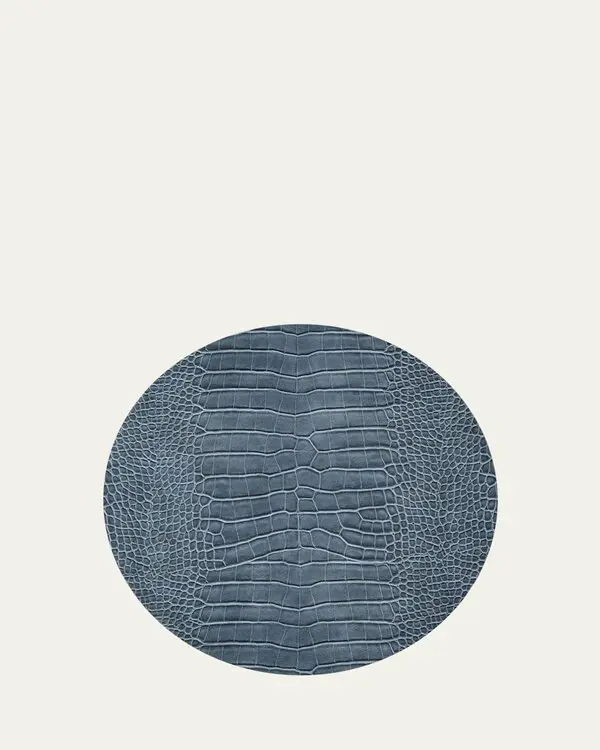 KIM SEYBERT Croc Embossed Placemat - Blue