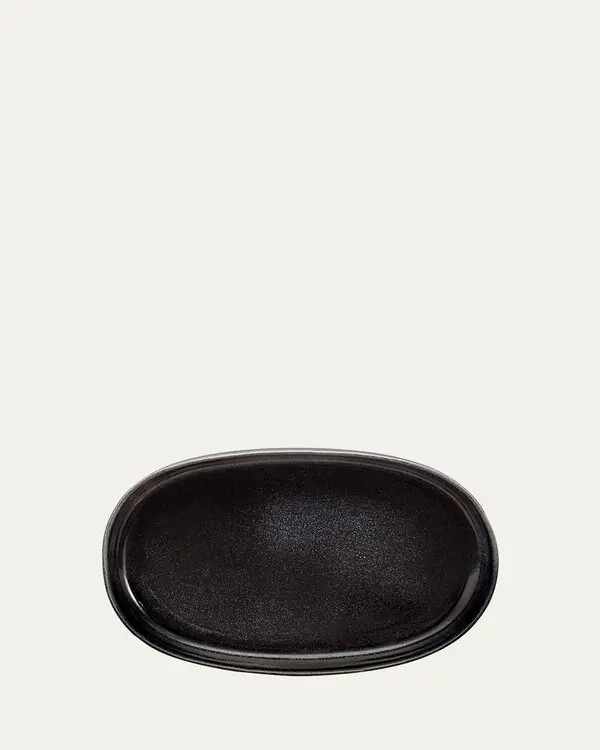 L'Objet Terra Small Oval Platter - Black