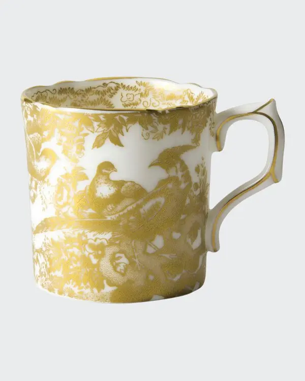 ROYAL CROWN DERBY Aves Gold Coffee Cup - One-color