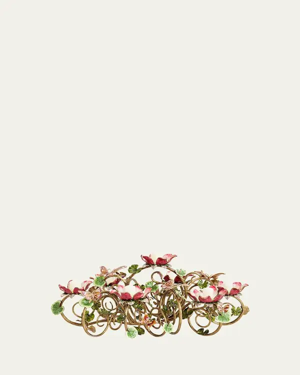 JAY STRONGWATER Floral & Butterfly Candelabra