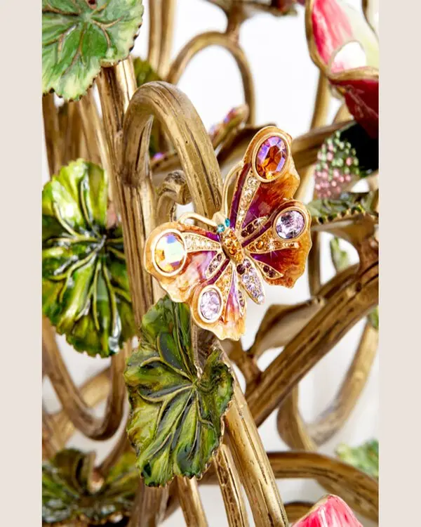JAY STRONGWATER Floral & Butterfly Candelabra