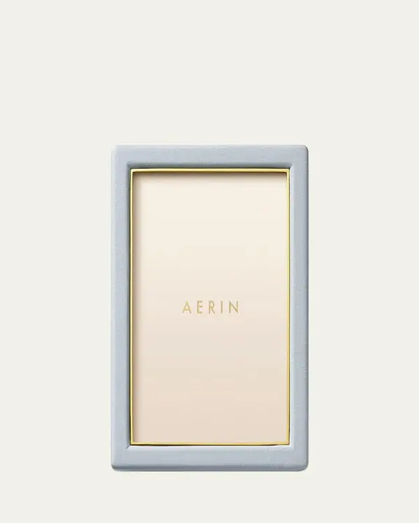 Aerin Piero Leather Photo Frame, 5" X 7 - Blue