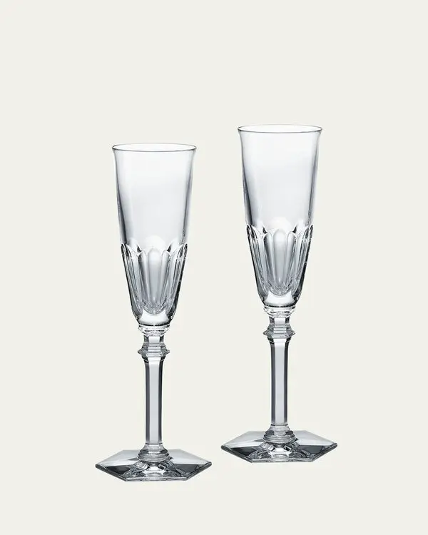THE MARTHA, BY BACCARAT Harcourt Eve Champagne Flutes, Set Of 2 - Clear