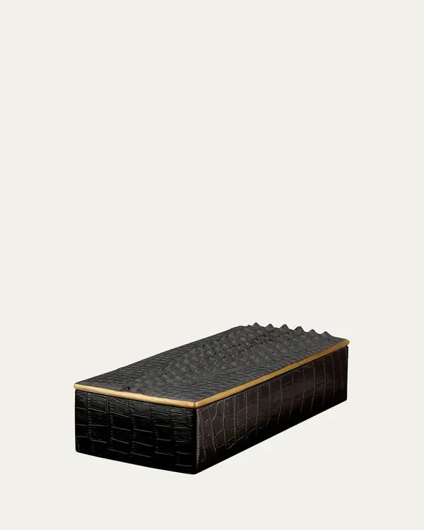 L'Objet Crocodile Rectangular Box - One-color