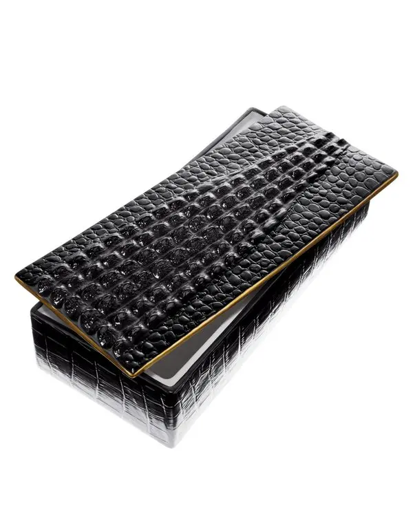 L'Objet Crocodile Rectangular Box - One-color
