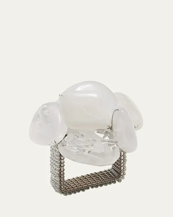 KIM SEYBERT Sea Stone Napkin Ring - White