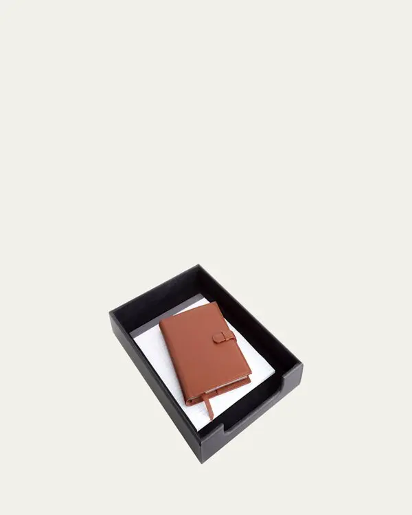 ROYCE NEW YORK Personalized Leather Letter Desk Tray