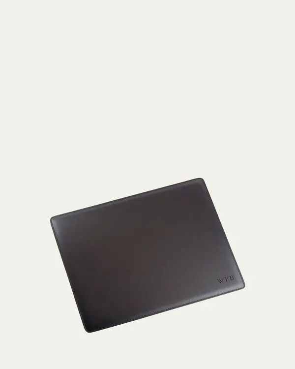 ROYCE NEW YORK Personalized Leather Desk Pad, 17" X 14