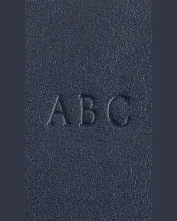 ROYCE NEW YORK Personalized Executive Leather Docut Organizer Folder - Navy Blue