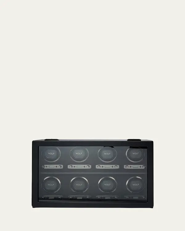 Wolf British Racing 8-piece Watch Winder - Black