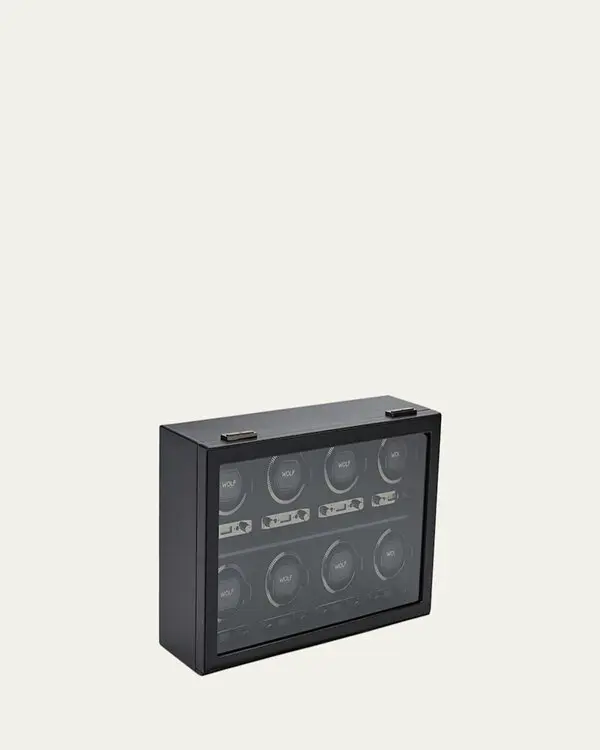 Wolf British Racing 8-piece Watch Winder - Black