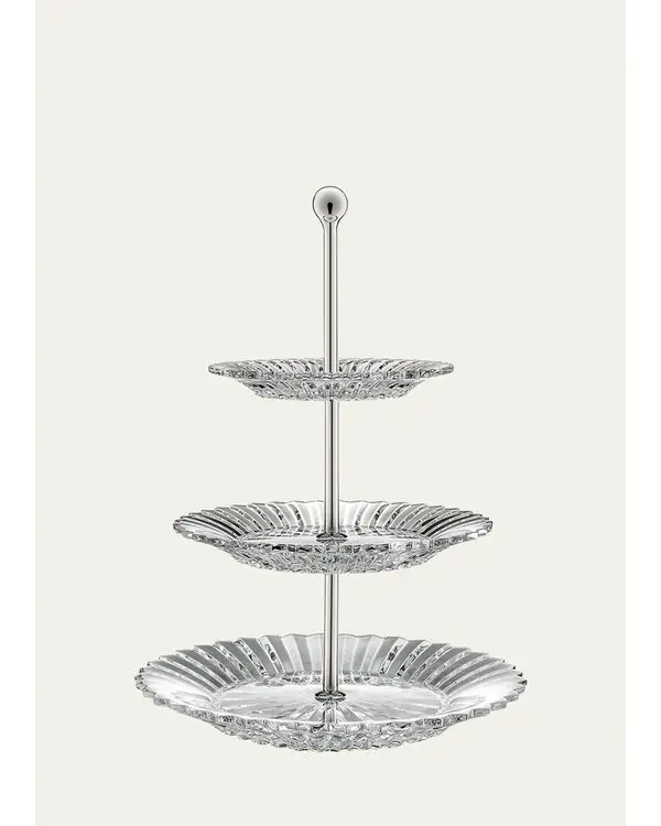 THE MARTHA, BY BACCARAT Mille Nuits 3-tier Pastry Stand