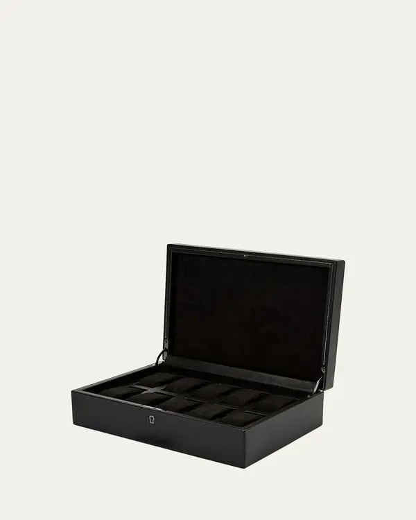 Wolf British Racing 10-piece Watch Box - Black