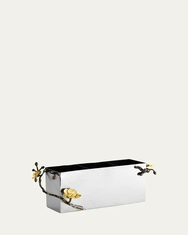 Michael Aram Gold Orchid Cutlery Caddy - One-color