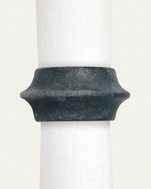 L'Objet Terra Cuff Napkin Rings, Set Of 4 - Blue