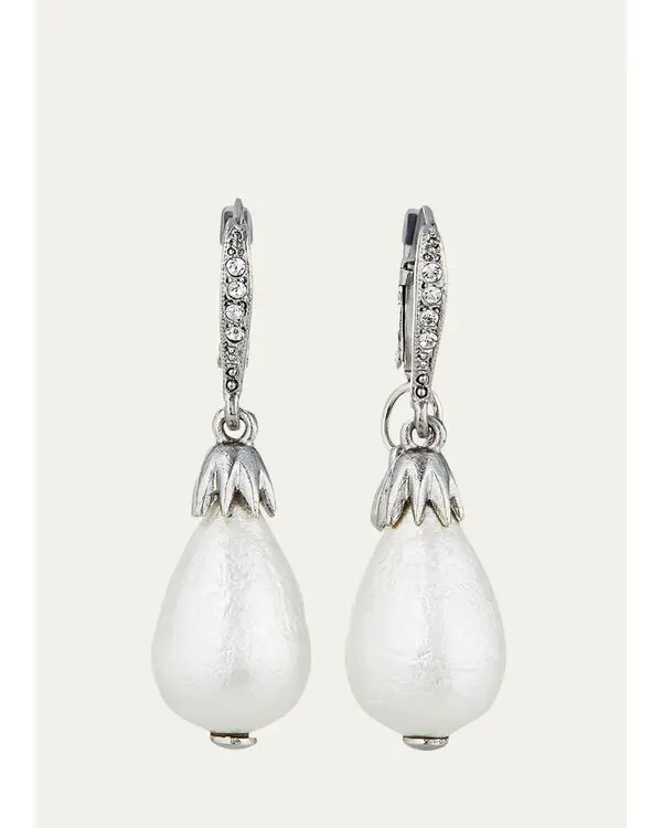 Oscar De La Renta Classic Pearly Clip Earrings - Silver