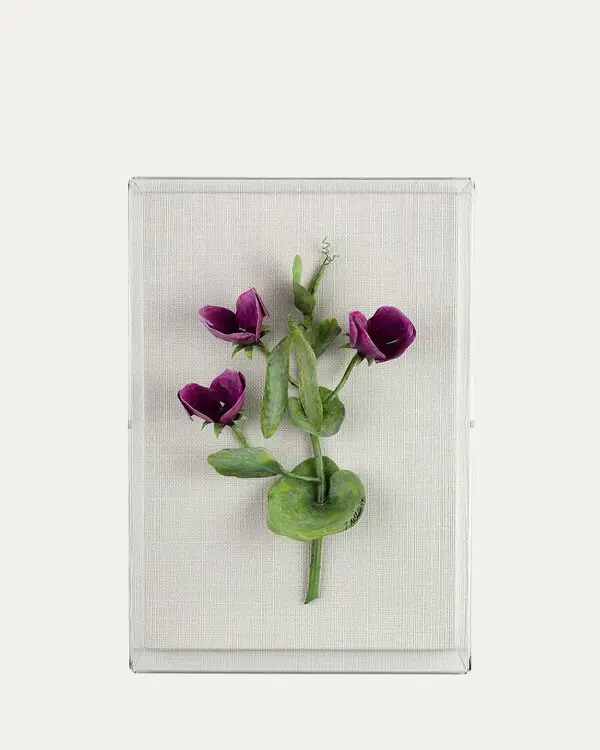 TOMMY MITCHELL Sweet Pea April Birth Flower Wall Art - Deep Pink