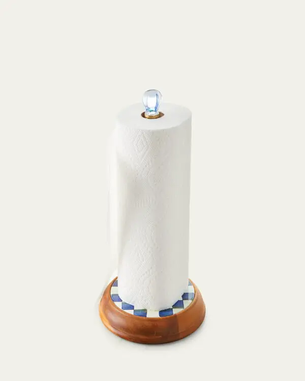 MACKENZIE-CHILDS Royal Check Paper Towel Holder - One-color