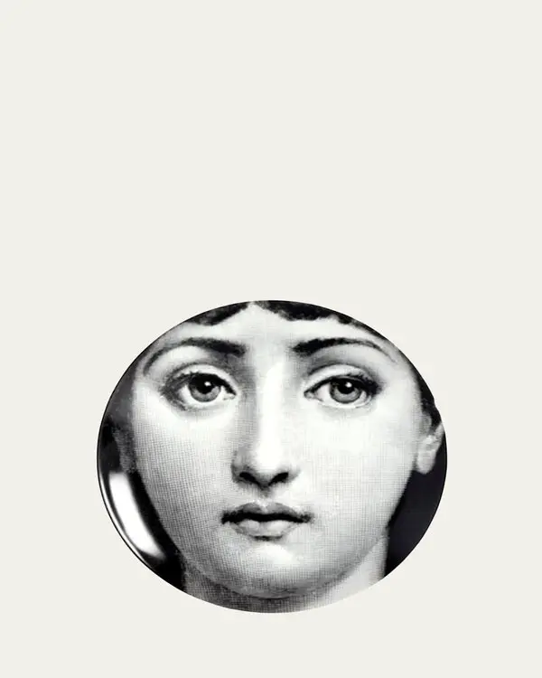 FORNASETTI Tema E Variazioni N. 1 Normal Face Wall Plate - Black/white