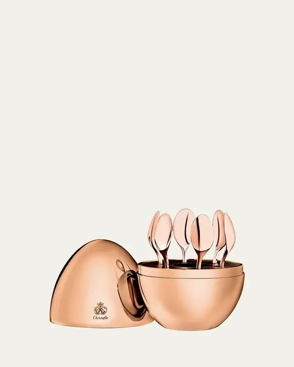Christofle Mini Mood Rose Gold Espresso Spoons, Set Of 6 - One-color