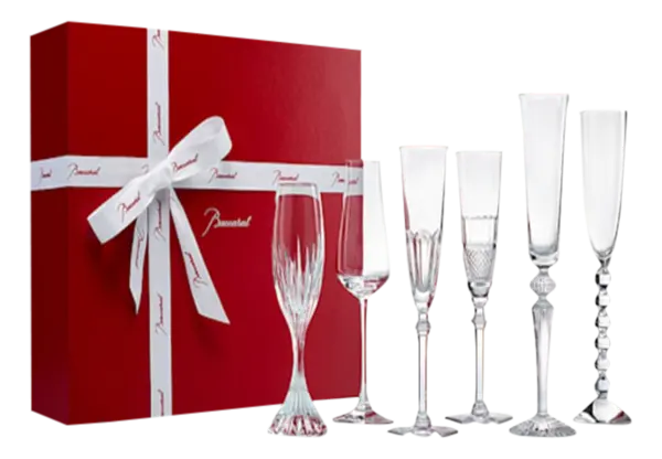 THE MARTHA, BY BACCARAT Bubble Champagne Flute Box Set