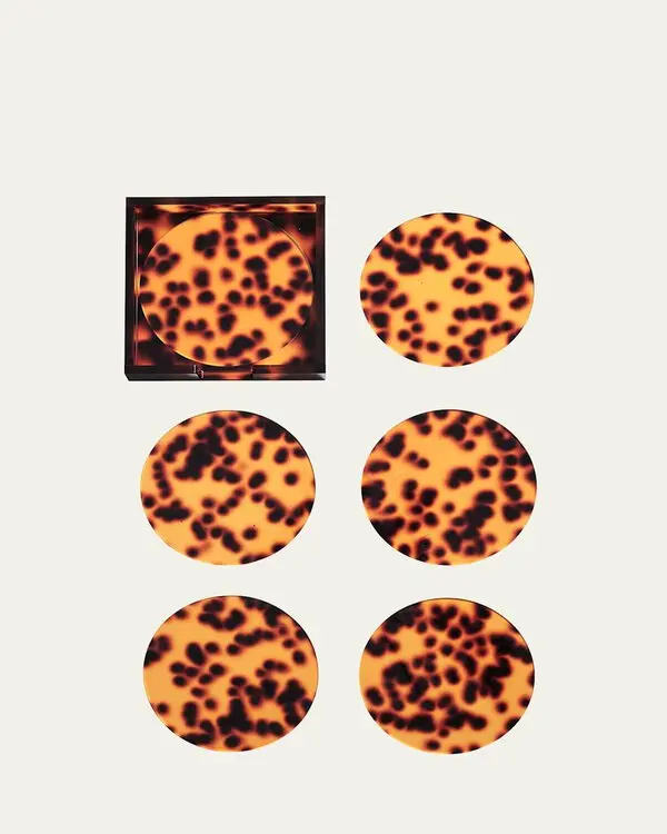 KIM SEYBERT Tortoise Coasters, Set Of 6