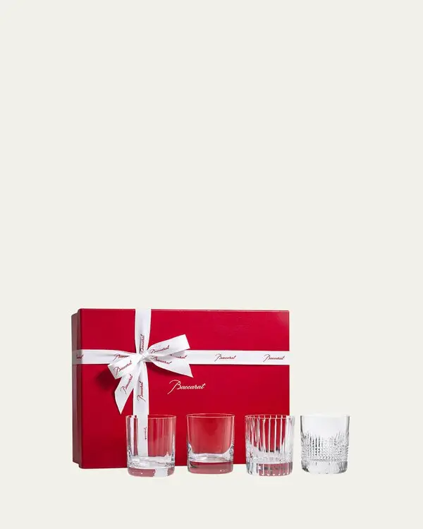 THE MARTHA, BY BACCARAT Four Elets Double Old-fashioneds, Set Of 4 - Clear